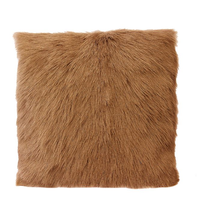 Goat Fur Cushion - Chestnut - Darcy & Duke