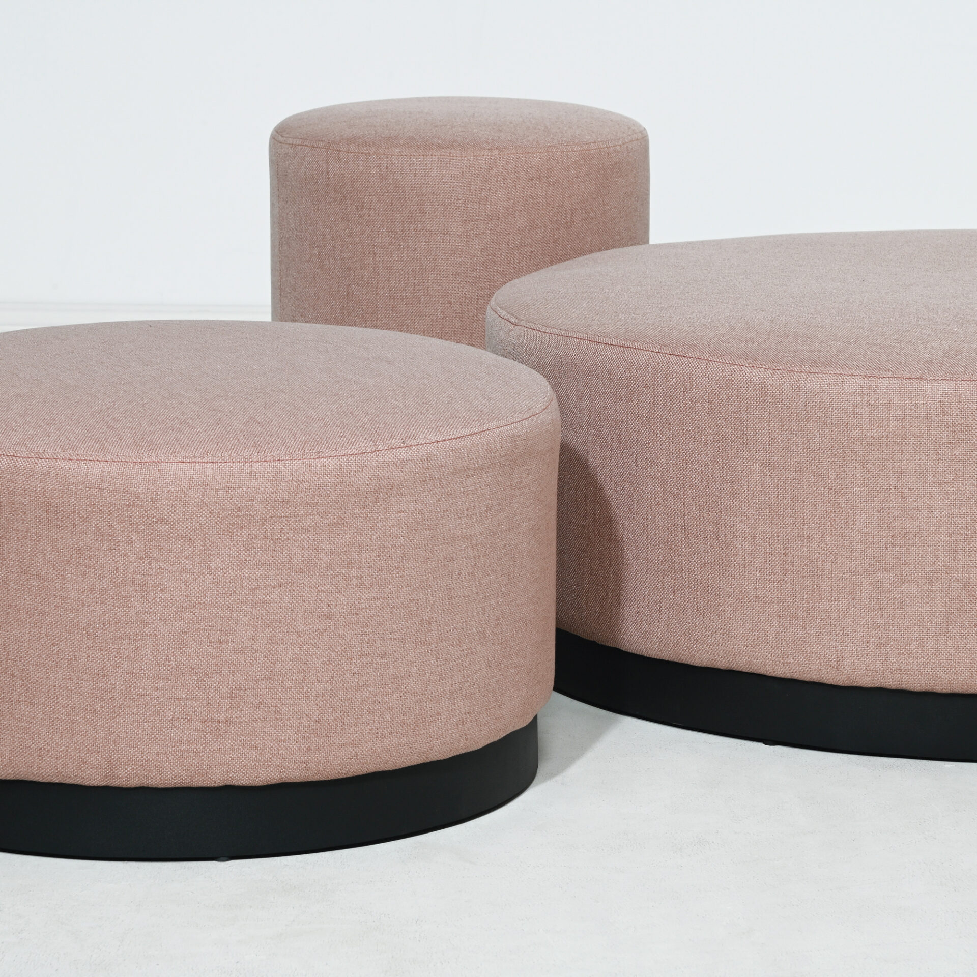 Round Pink Ottoman