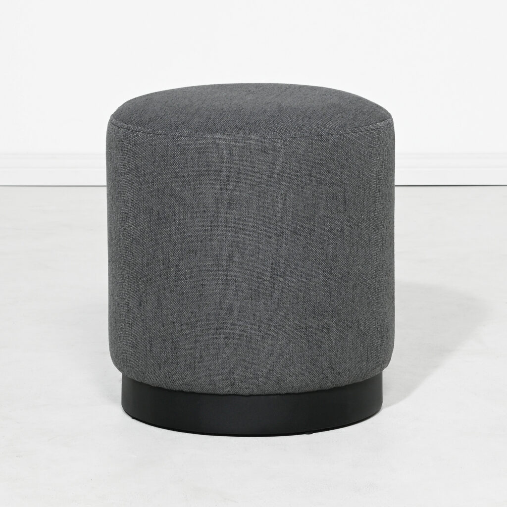 Round Grey Ottoman