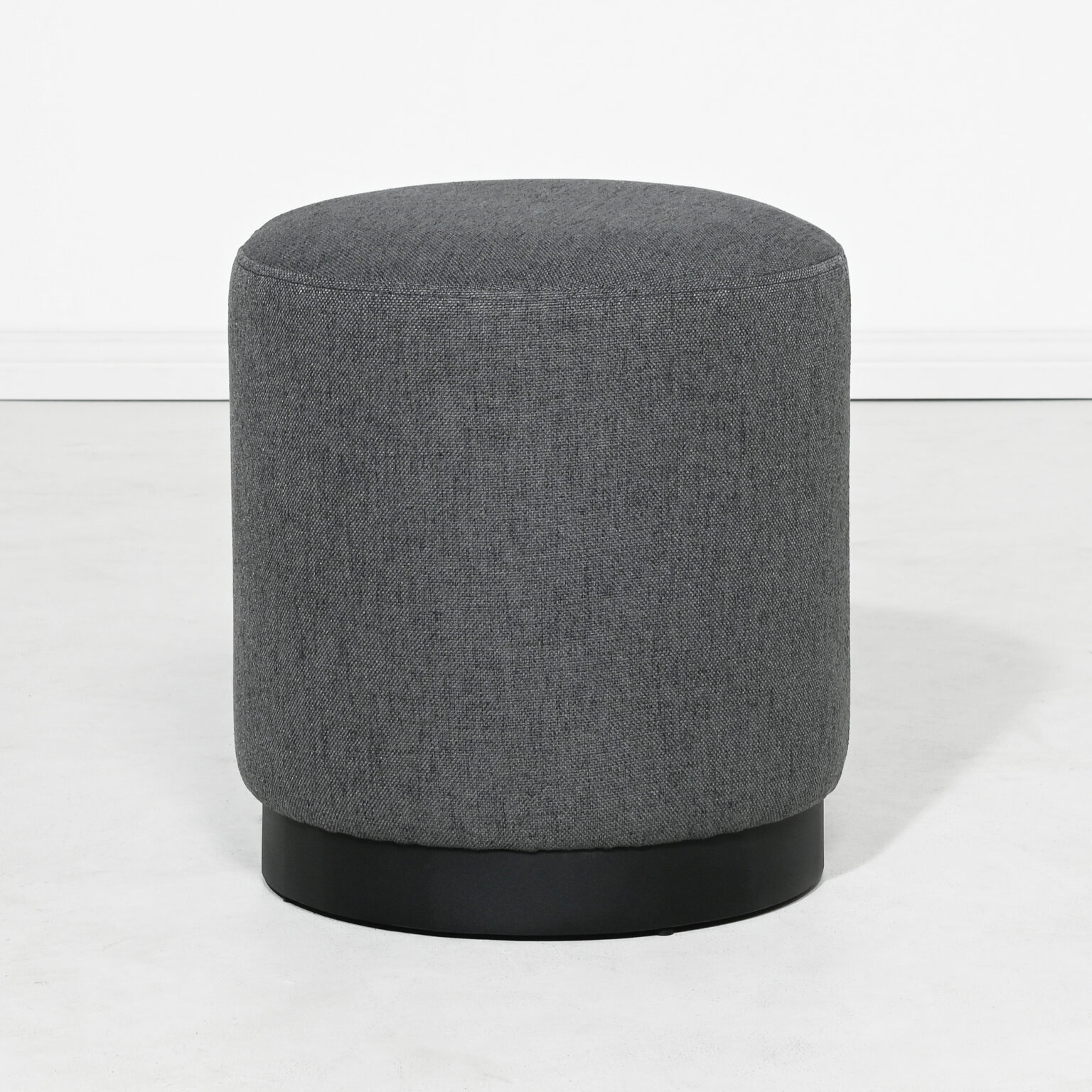 Round Grey Ottoman