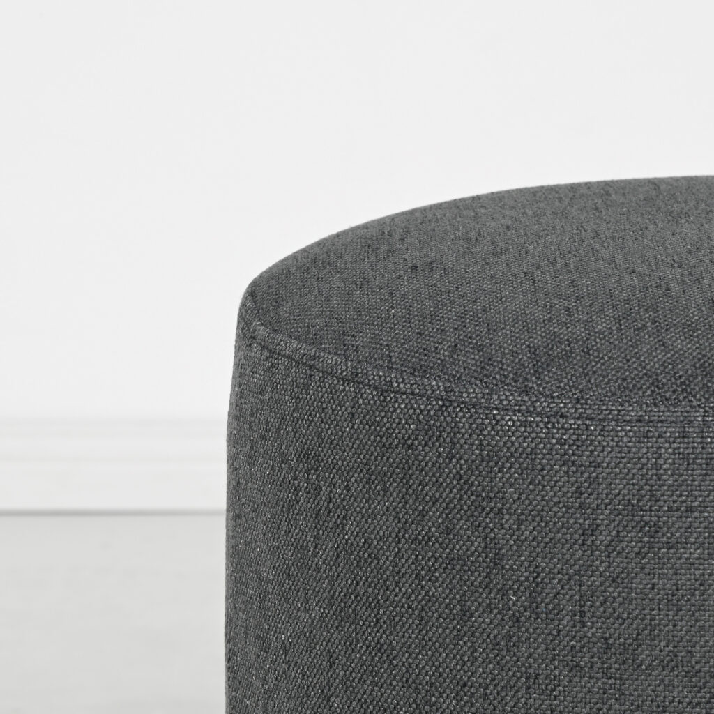 Round Grey Ottoman