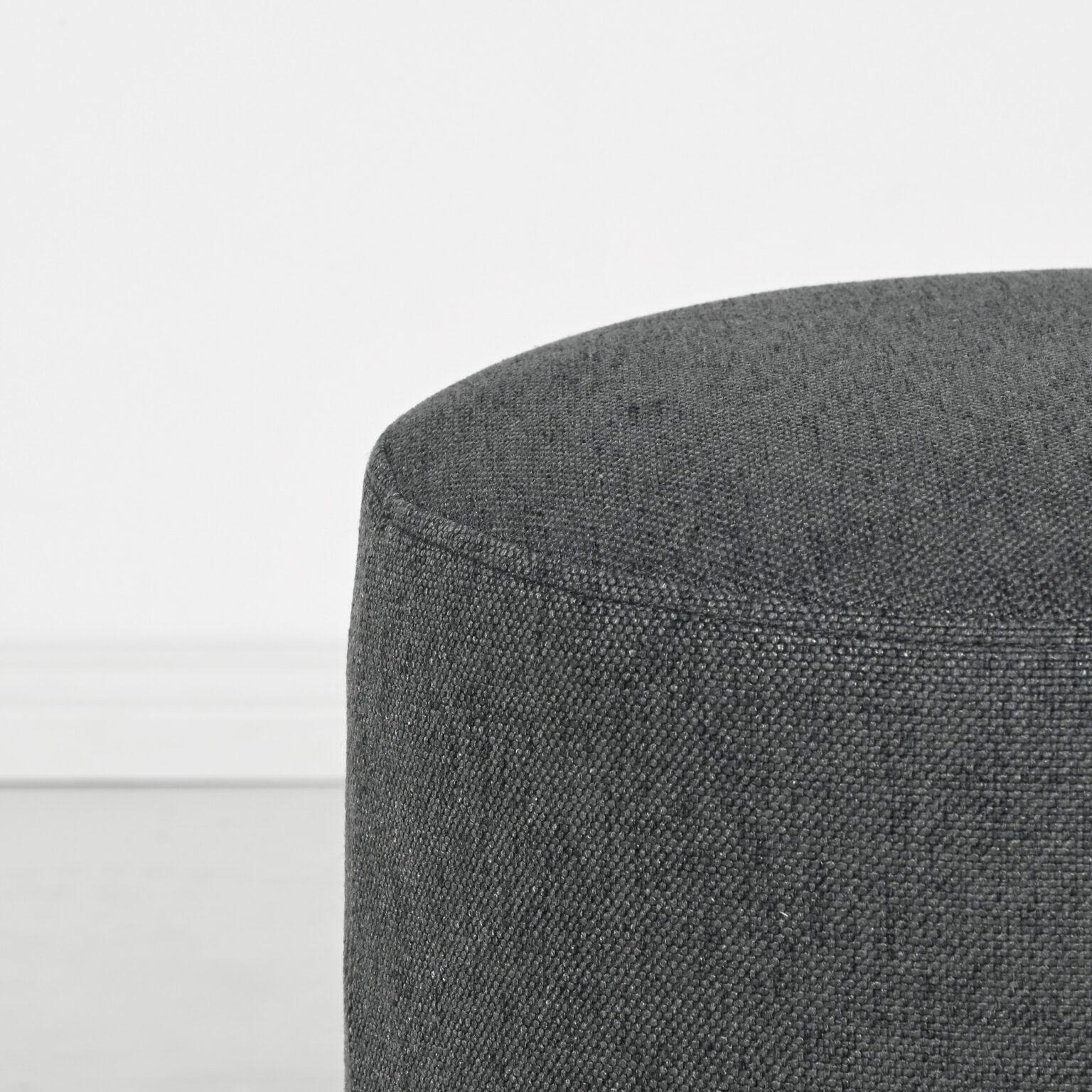 Round Grey Ottoman