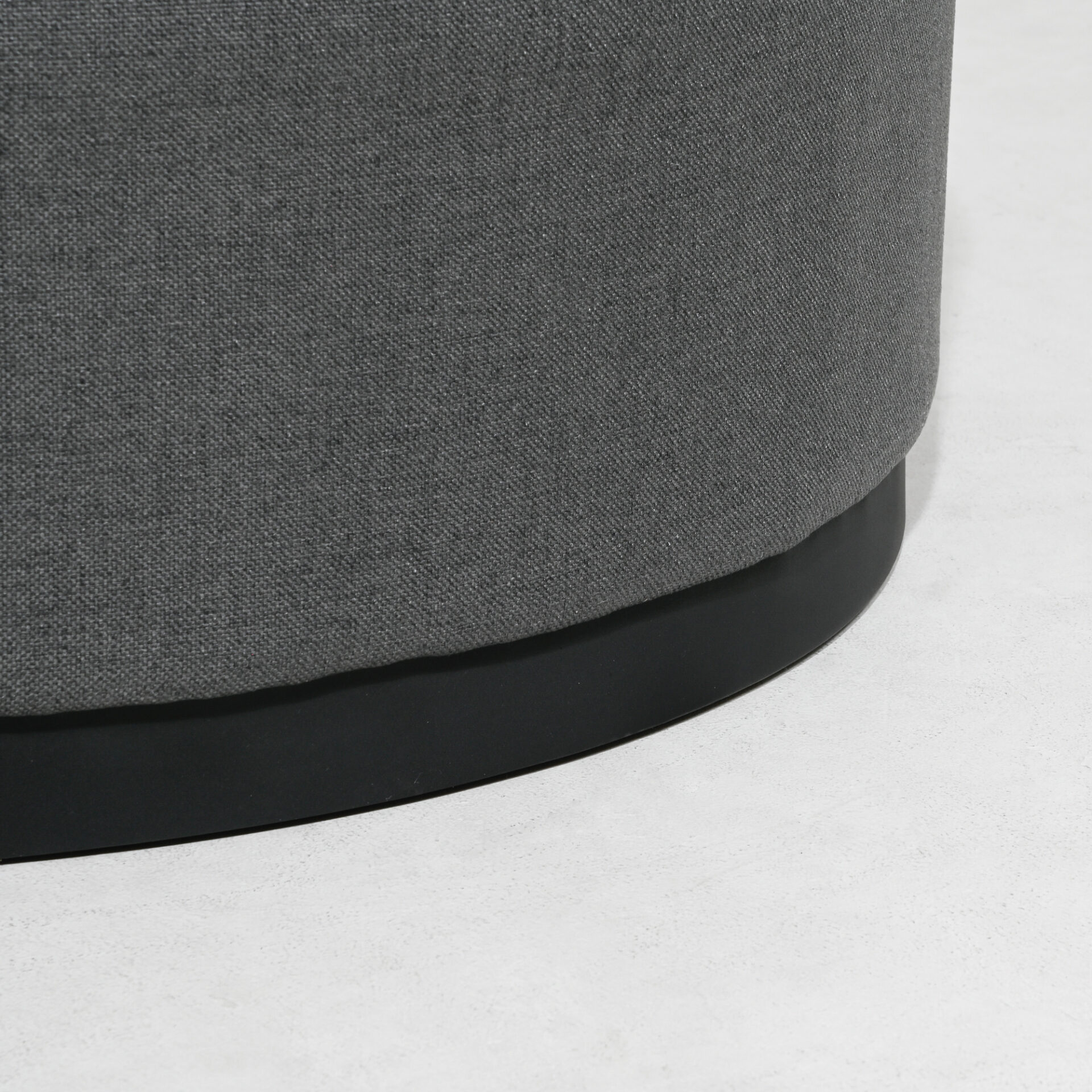 Round Grey Ottoman