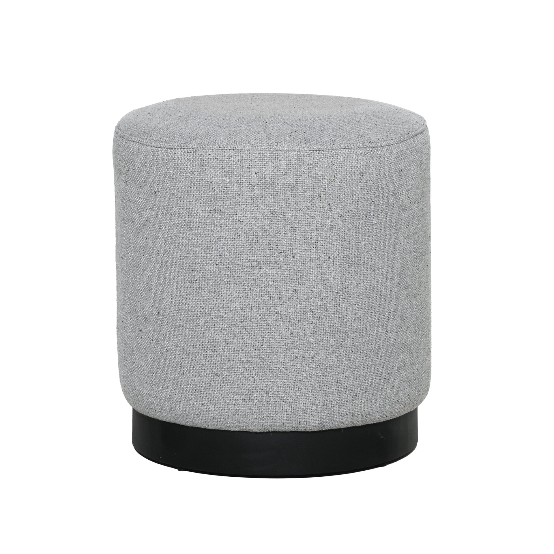 Round Grey Ottoman
