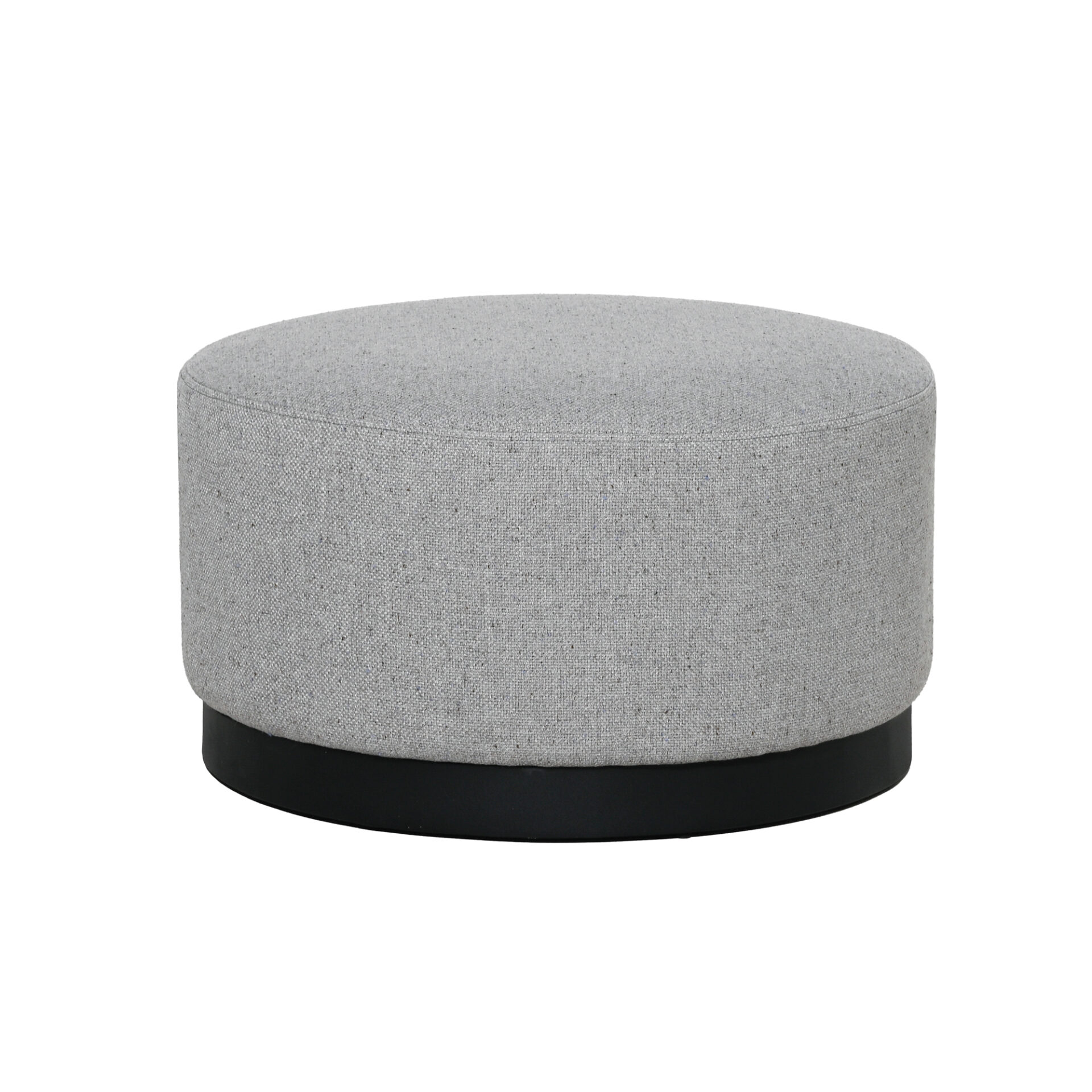 Round Grey Ottoman