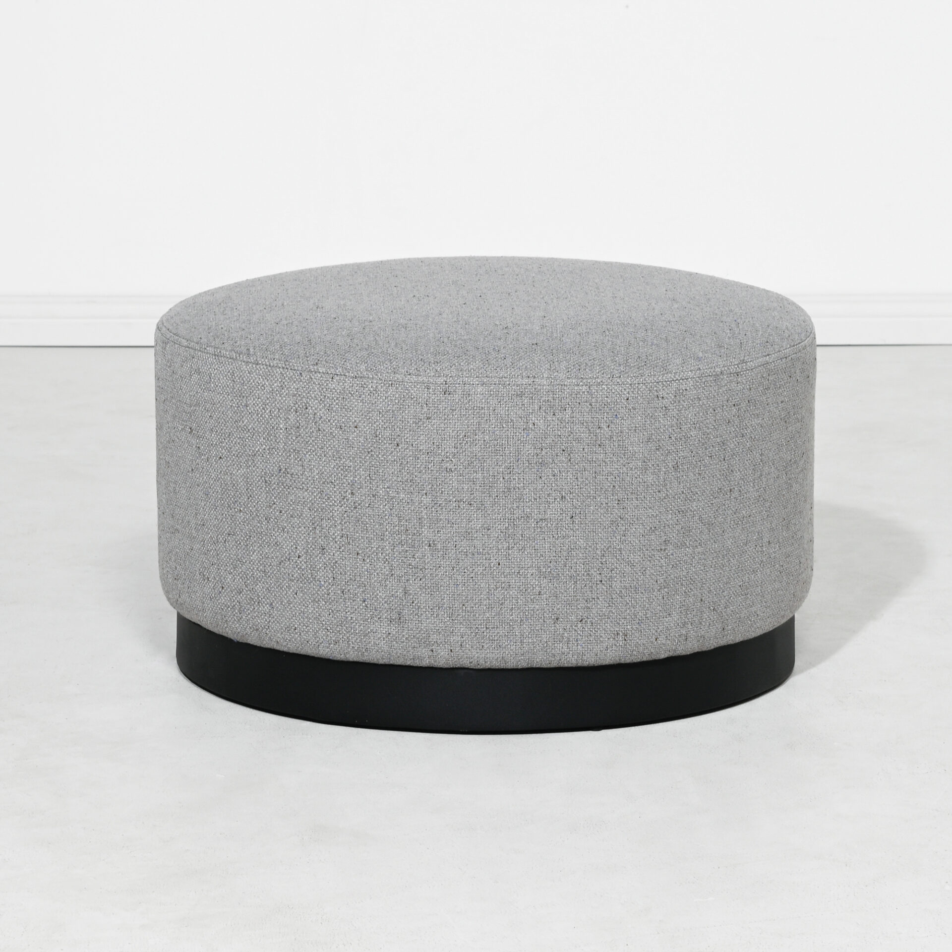 Round Grey Ottoman