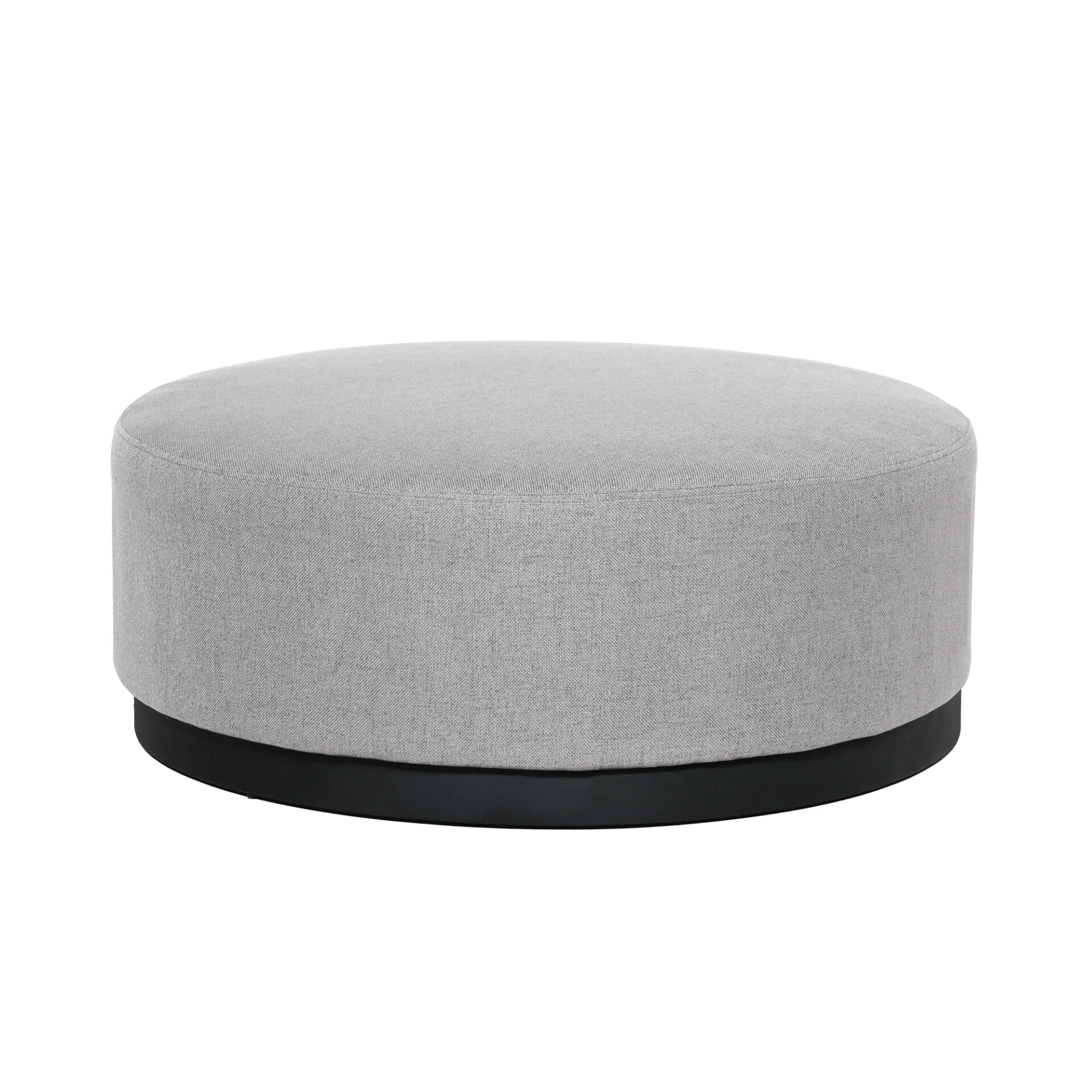 Round Grey Ottoman