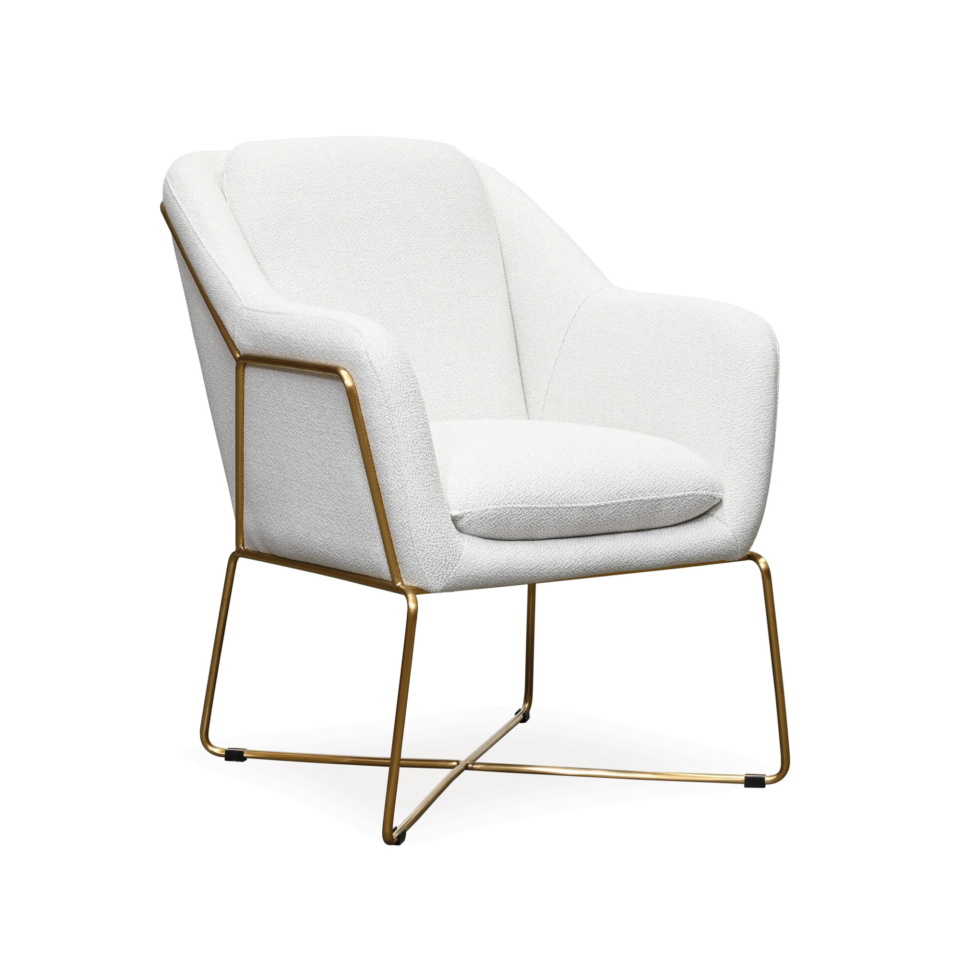White Fabric Armchair