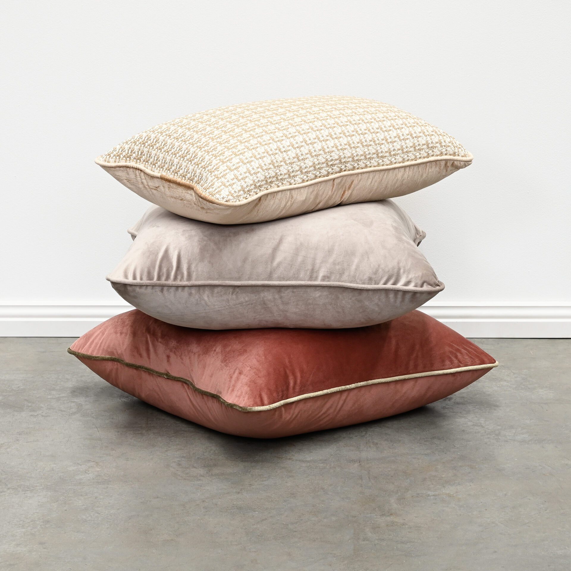 Nougat Beige Velvet Cushion