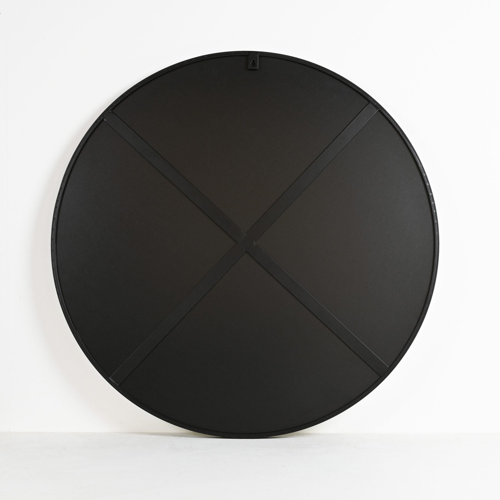 Black round mirror