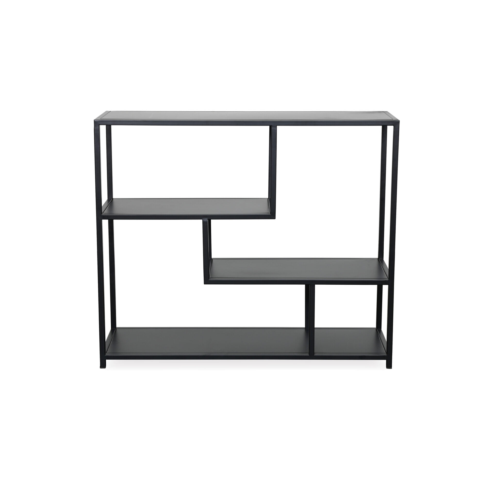Black metal console table