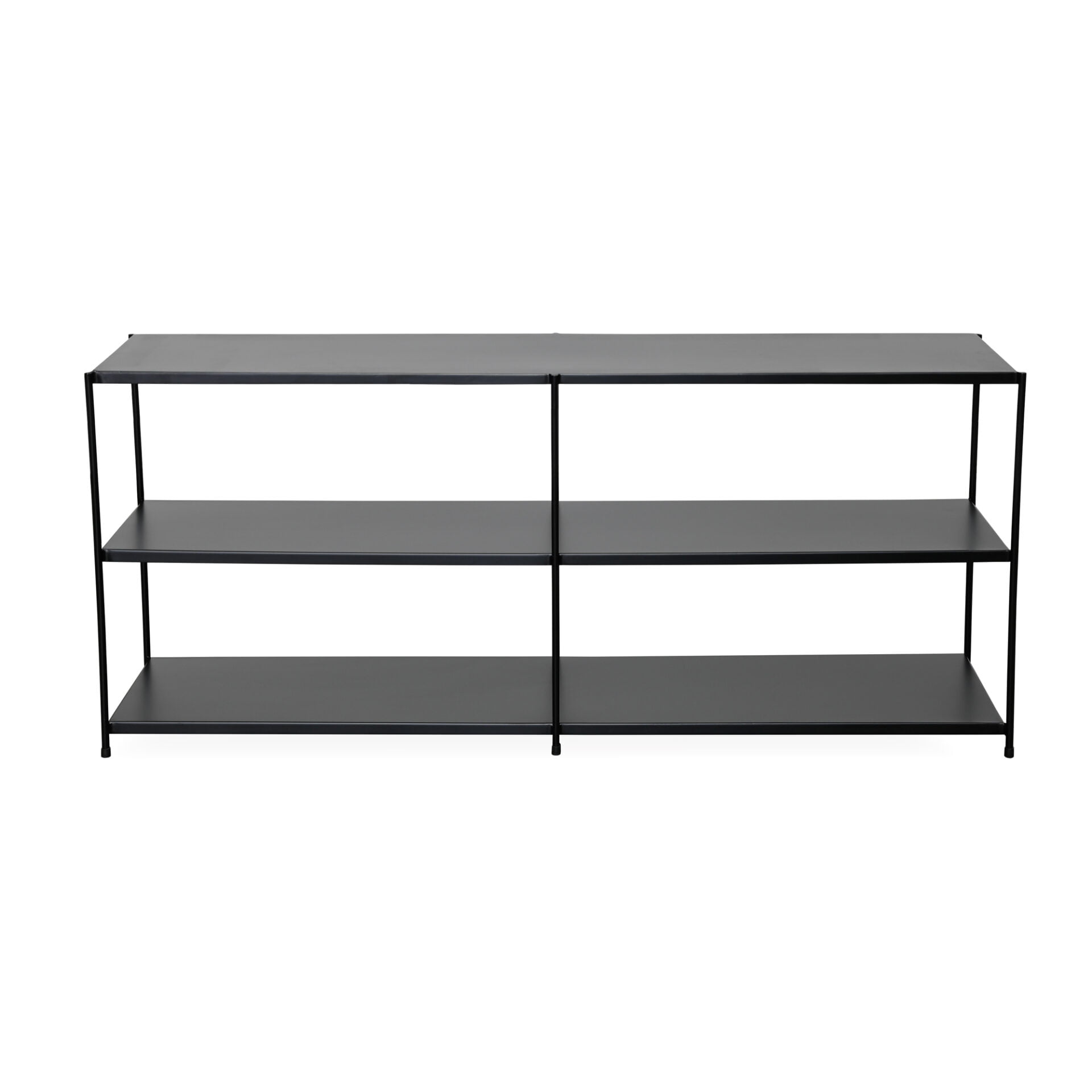 Black metal console table