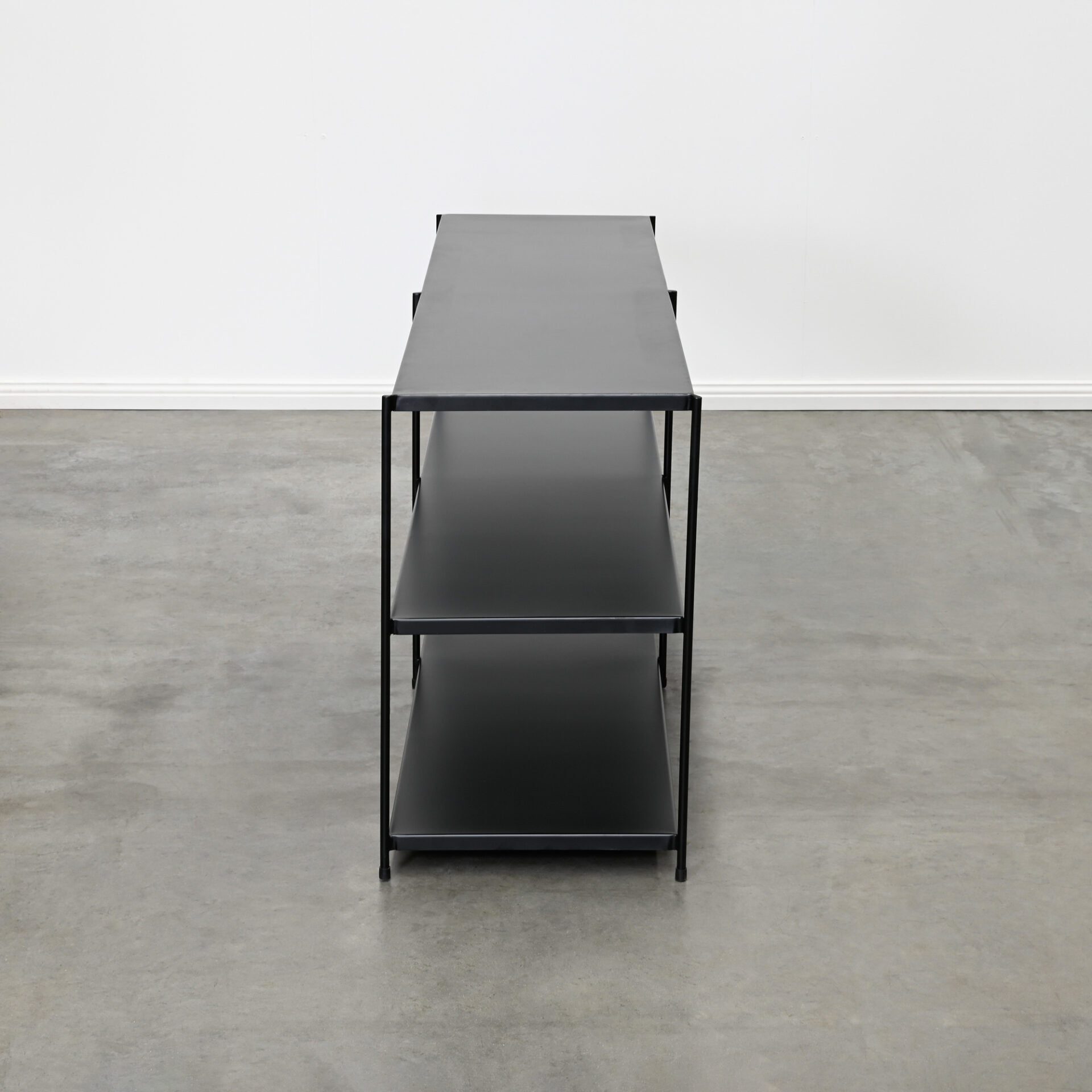 Black metal console table