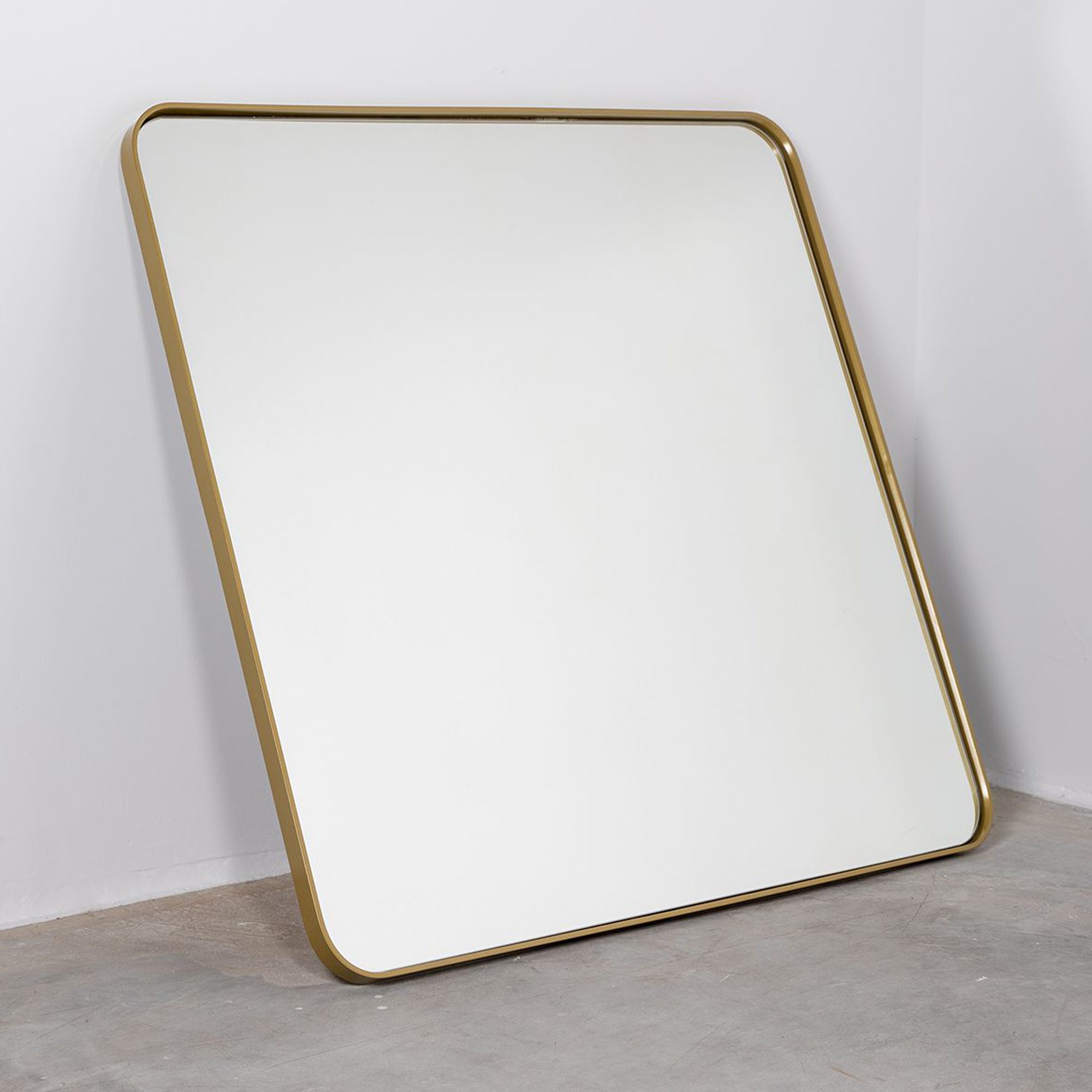 Gold square mirror