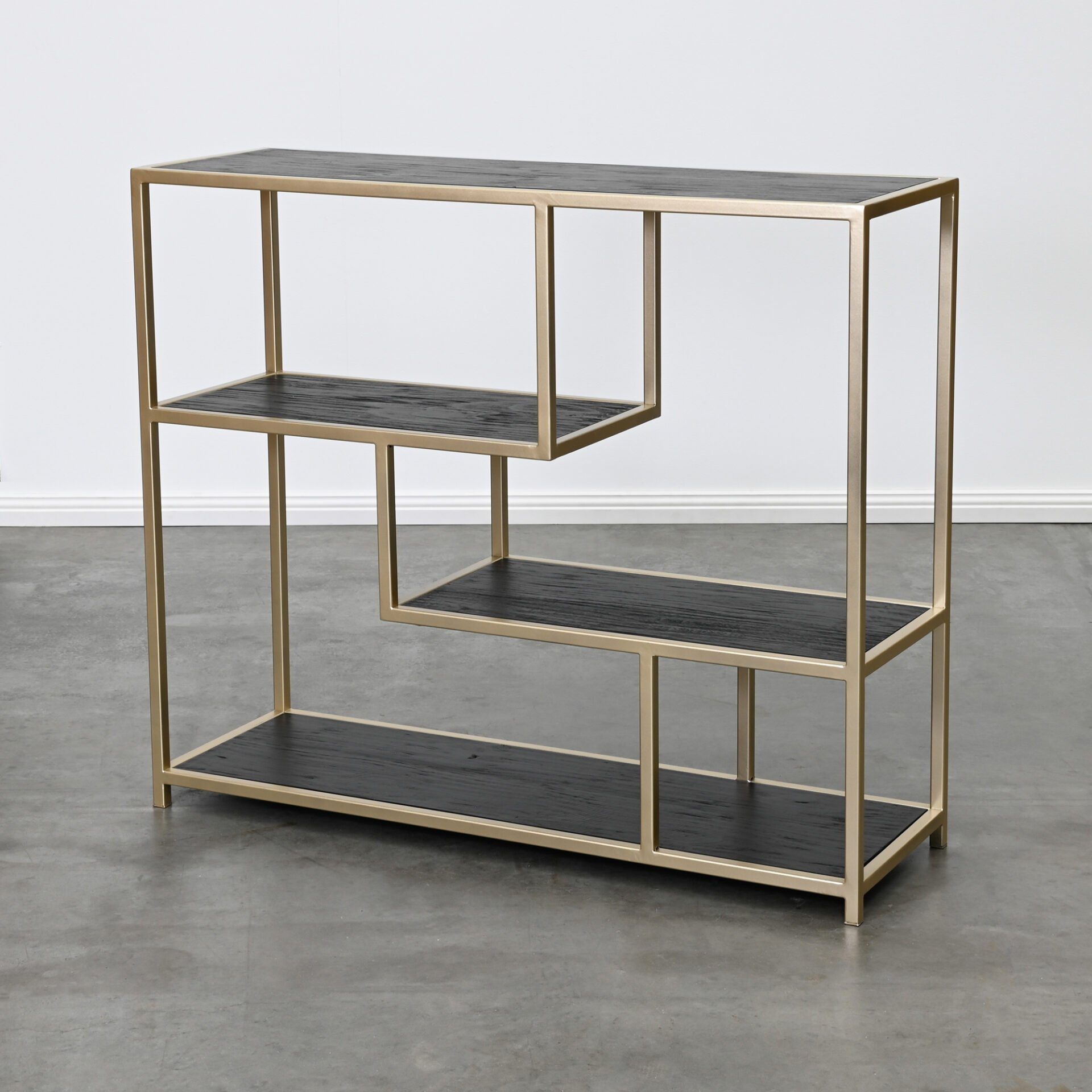 Gold and black console table