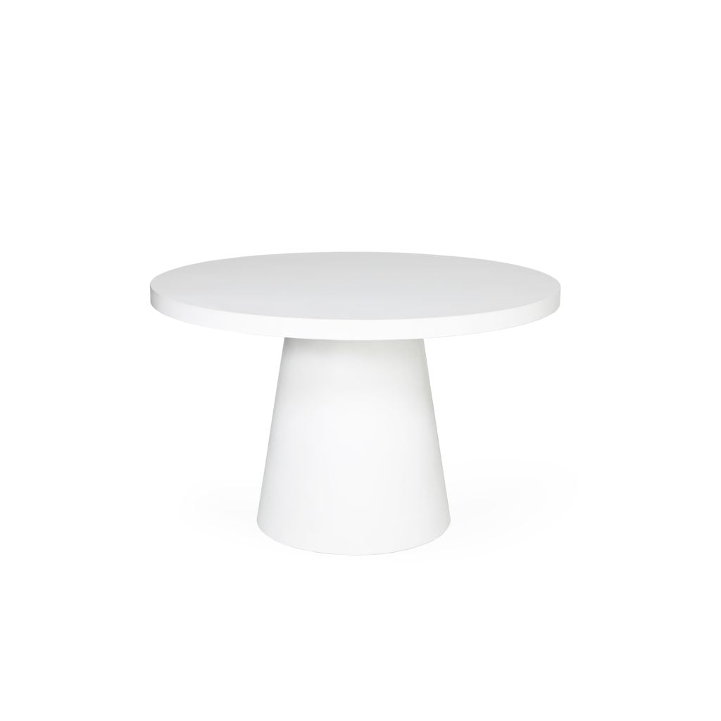 White Concrete Round Dining Table