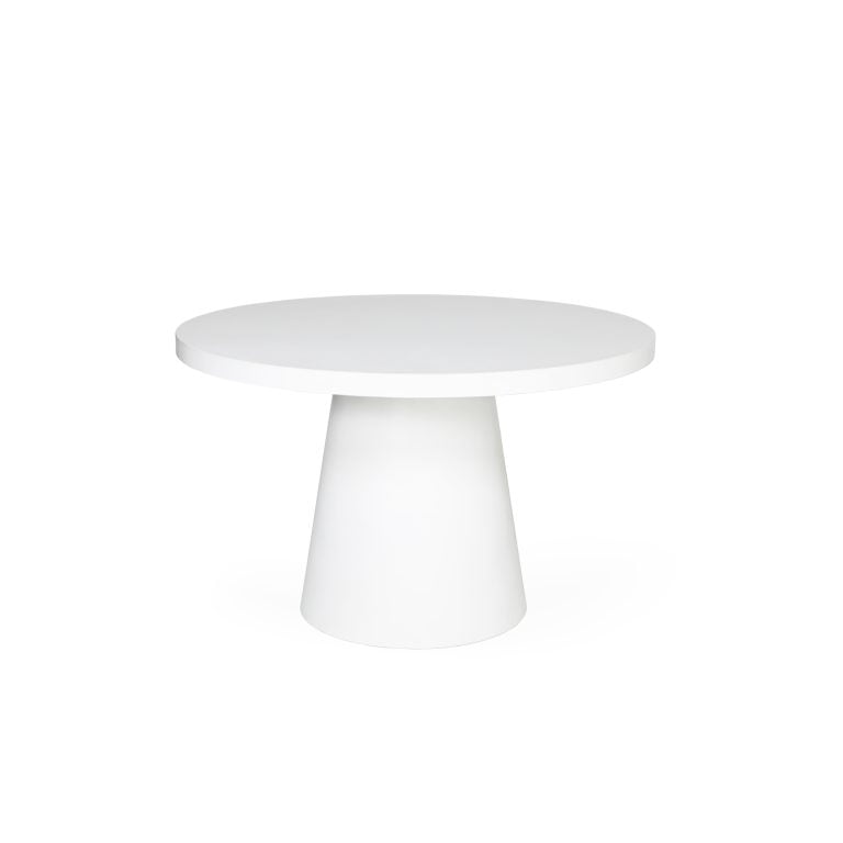 White Concrete Round Dining Table