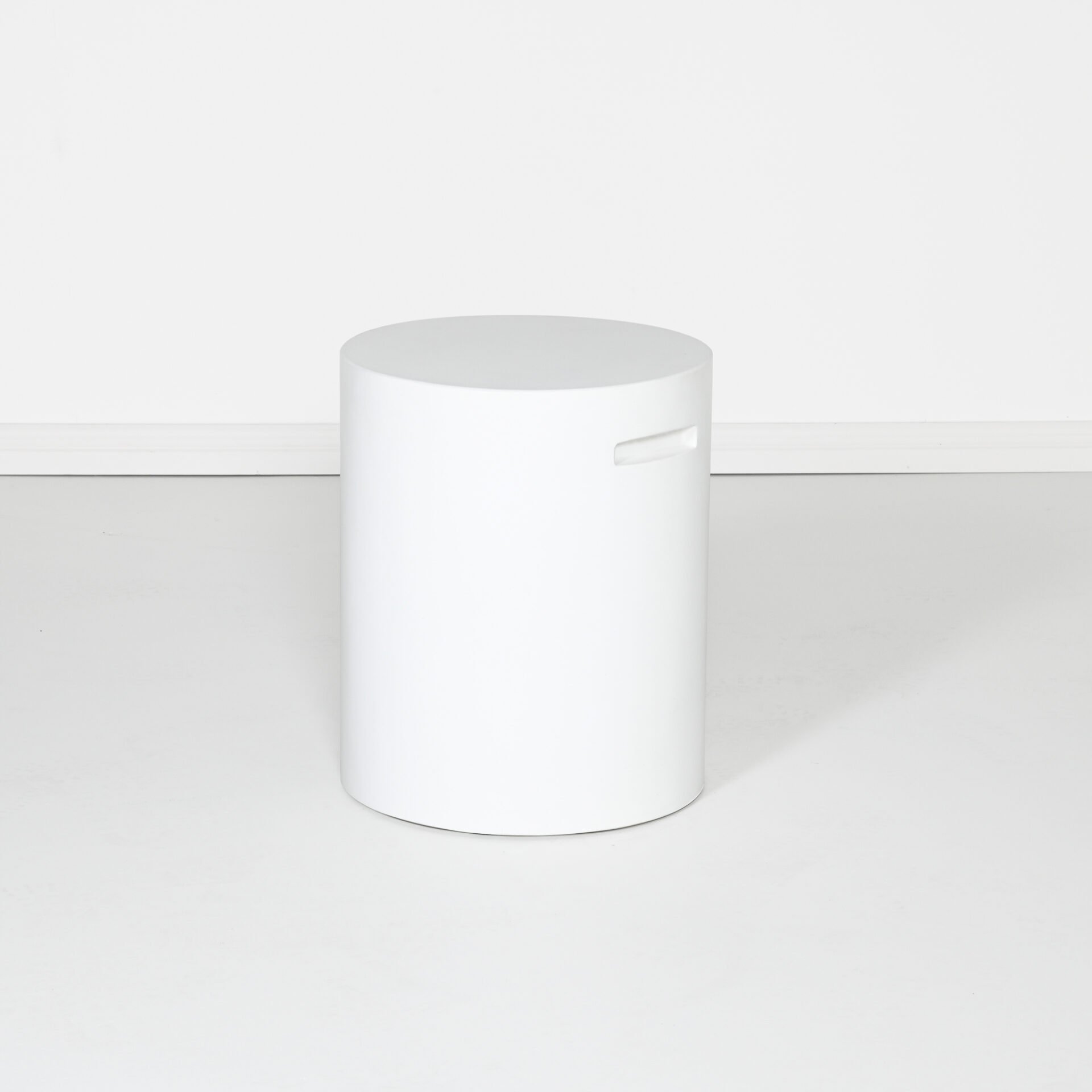White Concrete Round Stool