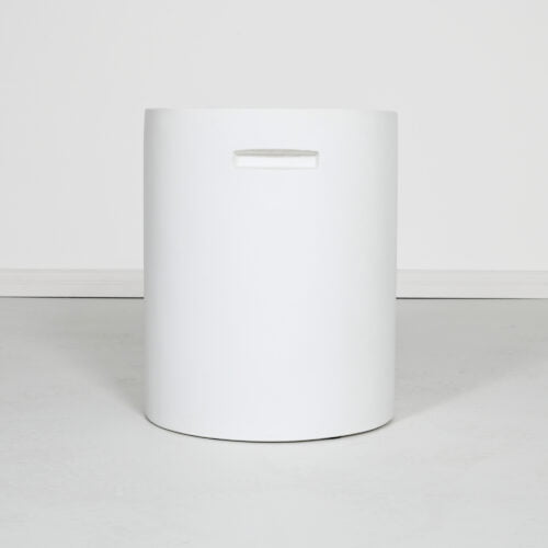 White Concrete Round Stool