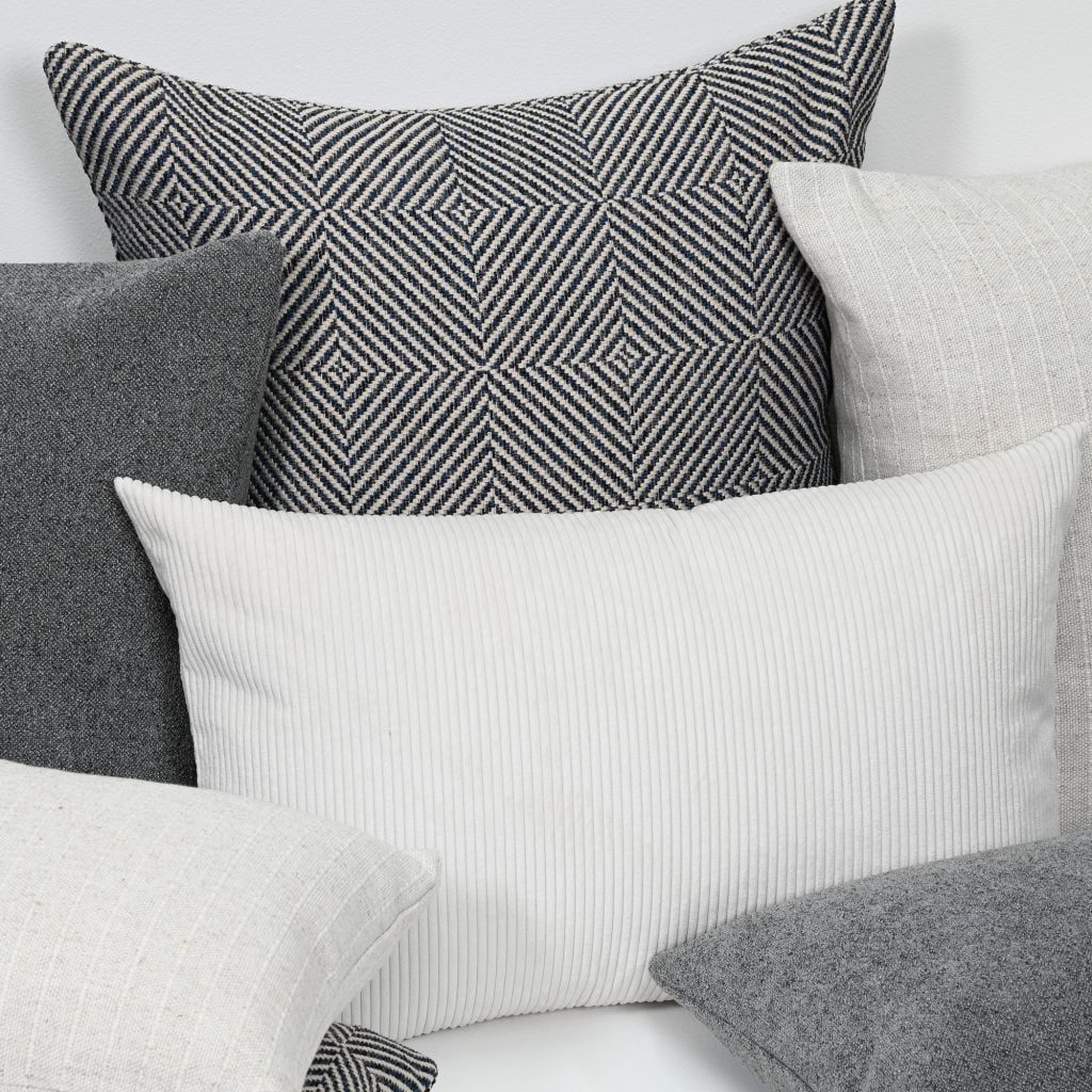 Grey pattern natural cushion