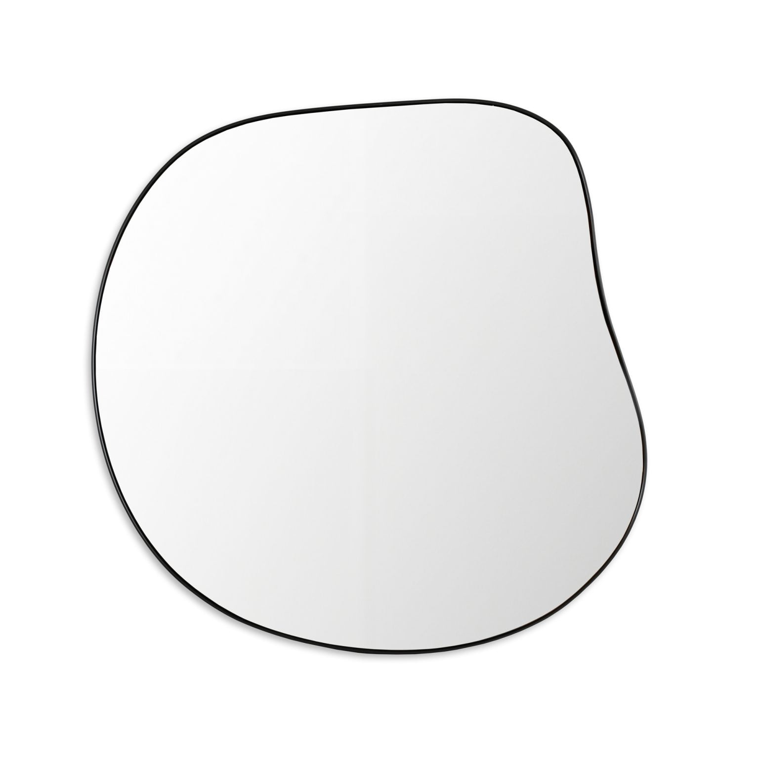 Black organic shaped mirror