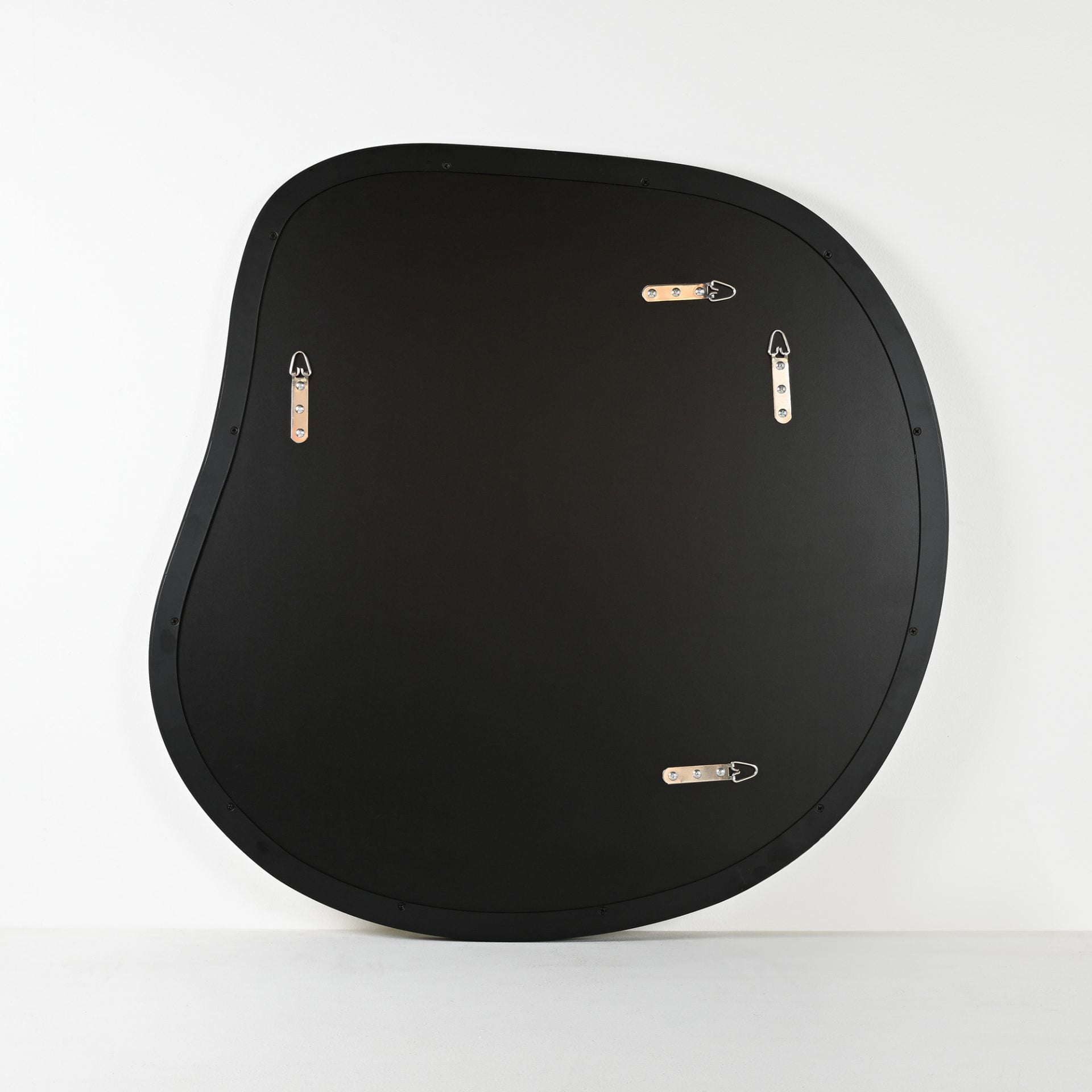 Black organic shaped mirror