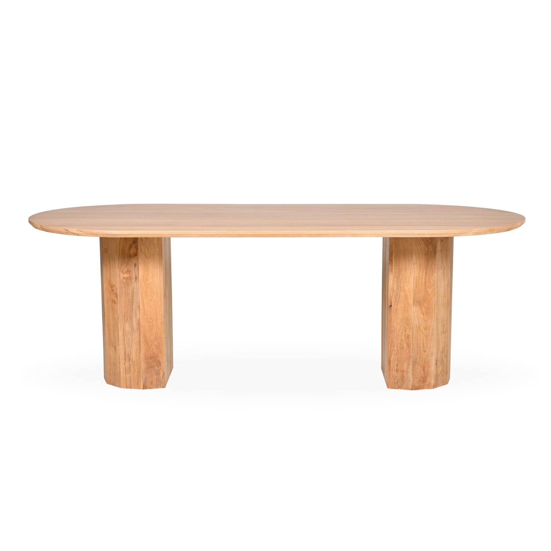 Wood oval dining table