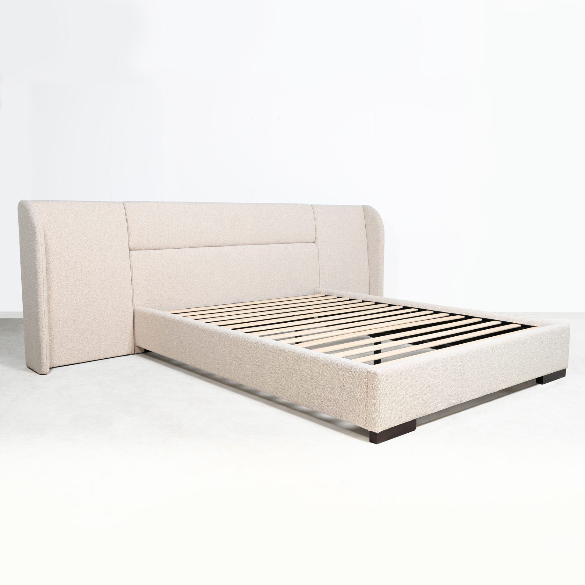Oatmeal Beige Full King Bed