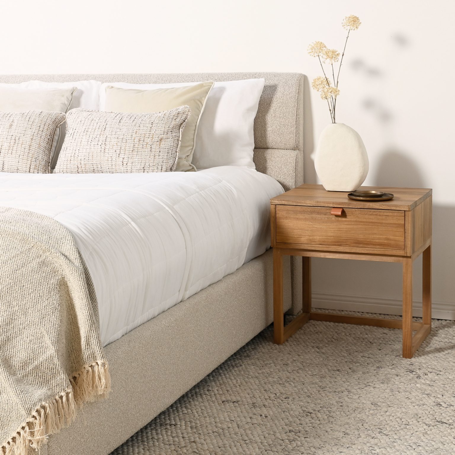 Oatmeal Beige Full Bed