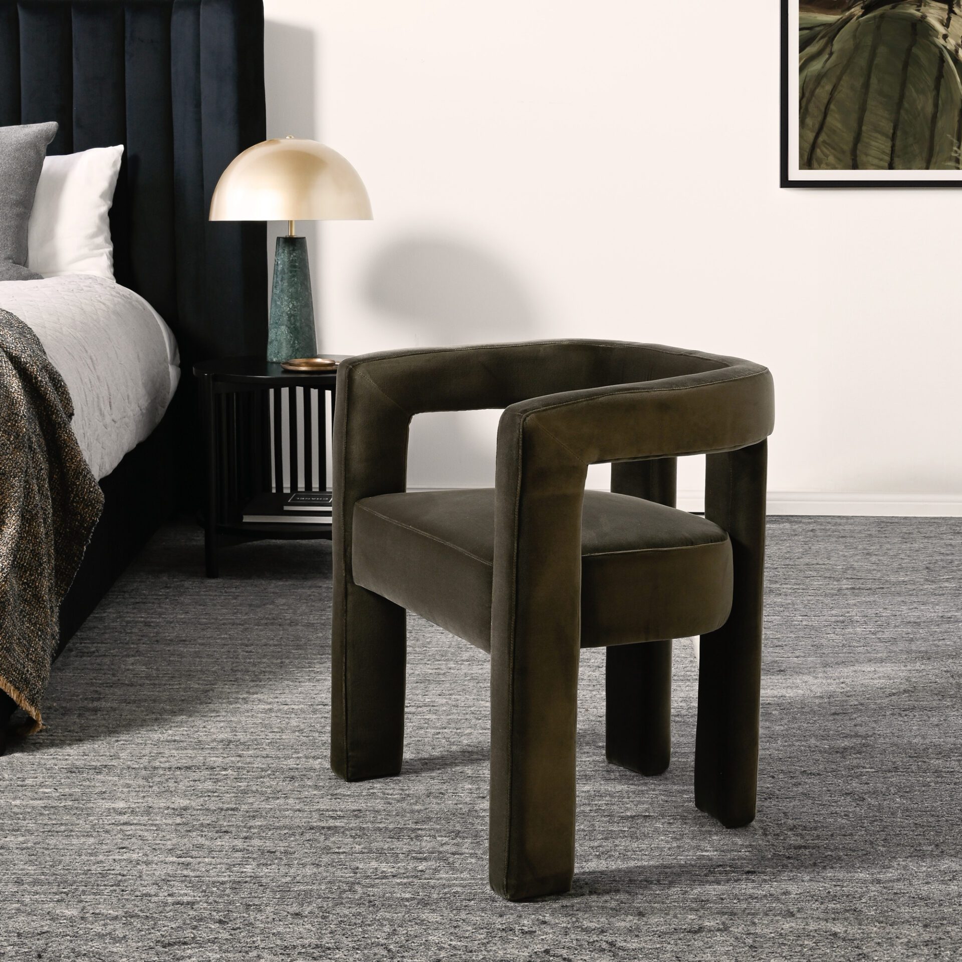 Dark Olive Green Occasional Chair