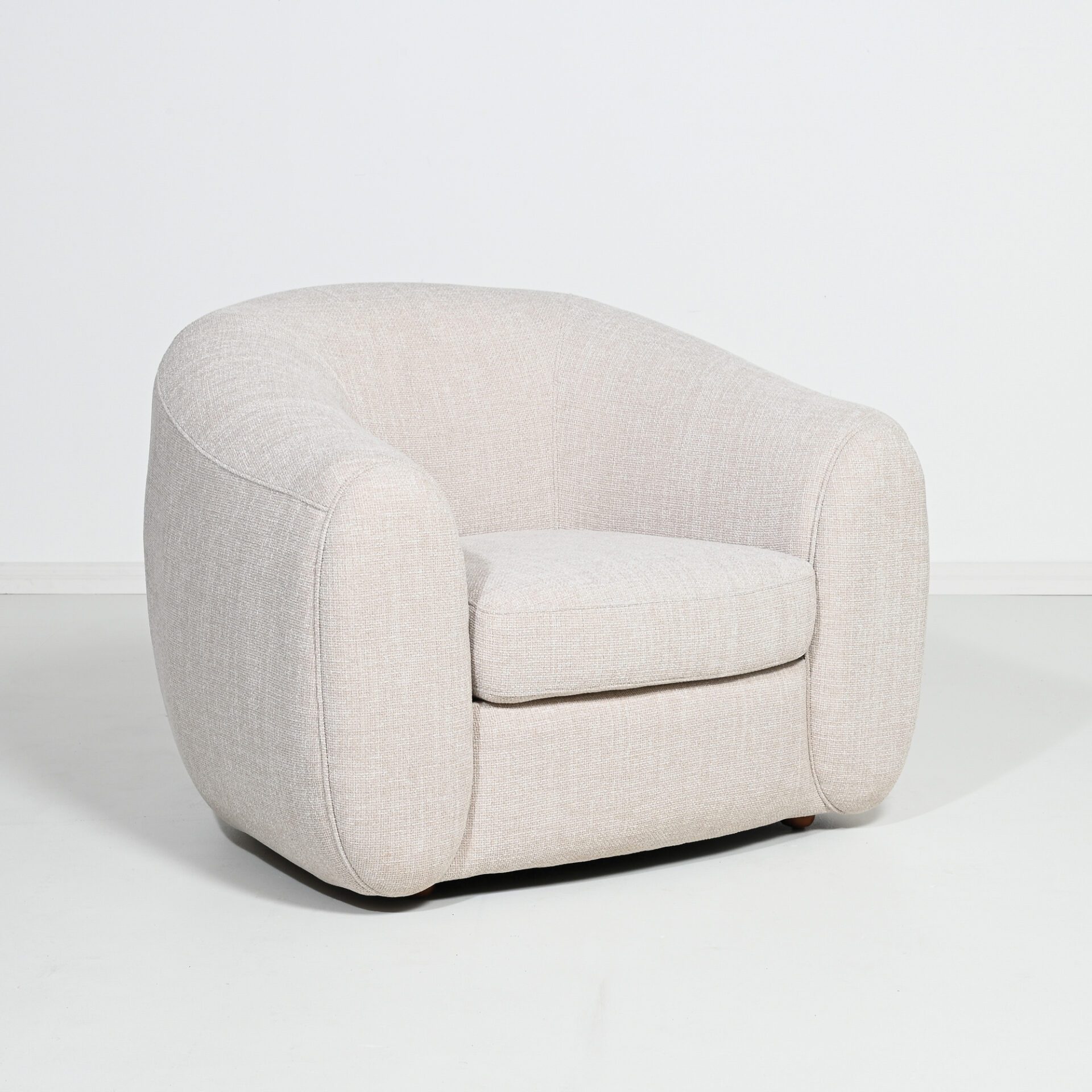 Chacha Beige Round Armchair
