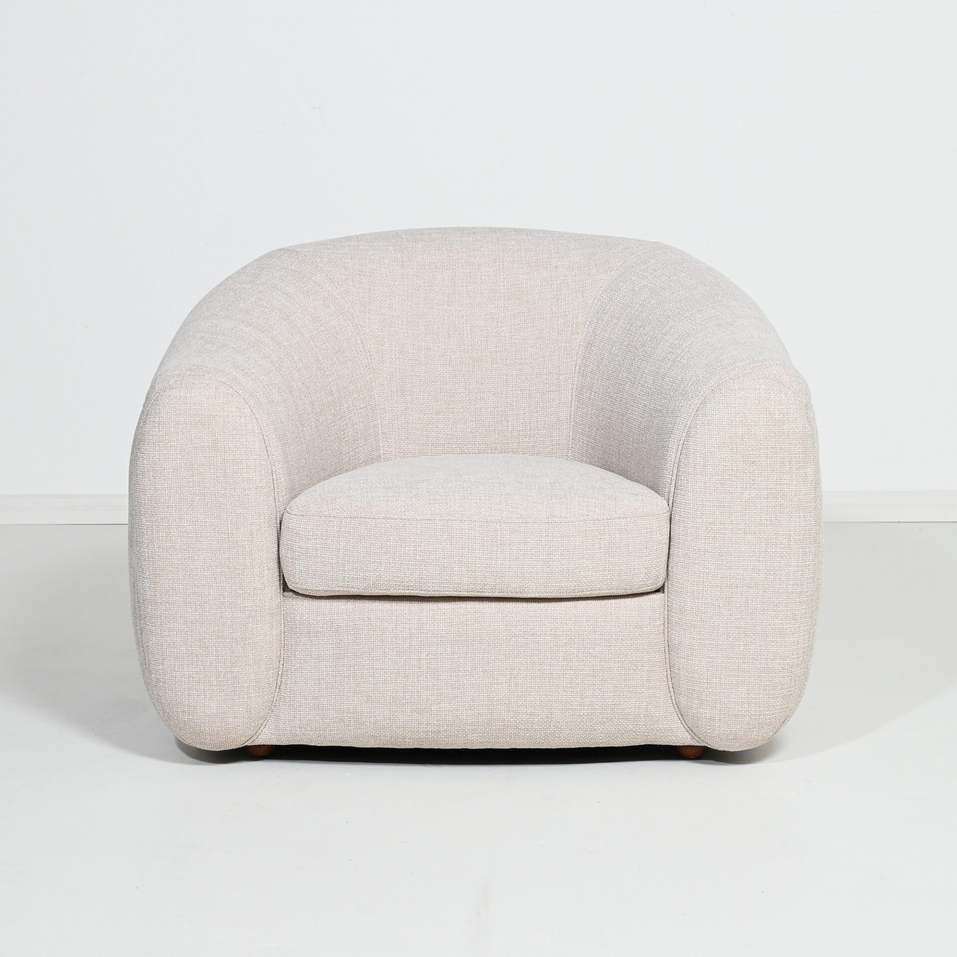 Chacha Beige Round Armchair