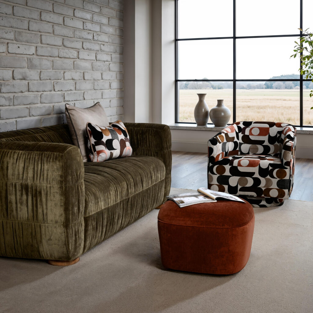 Vintage patterned Swivel Chair