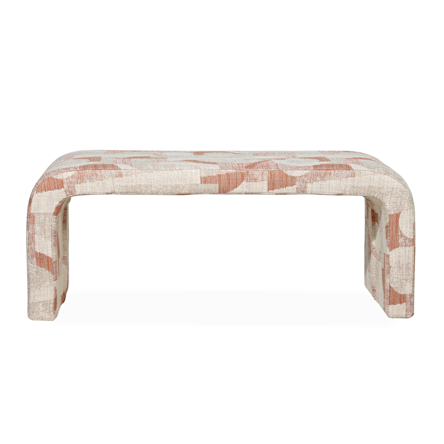 natural and brick arch bench ottoman