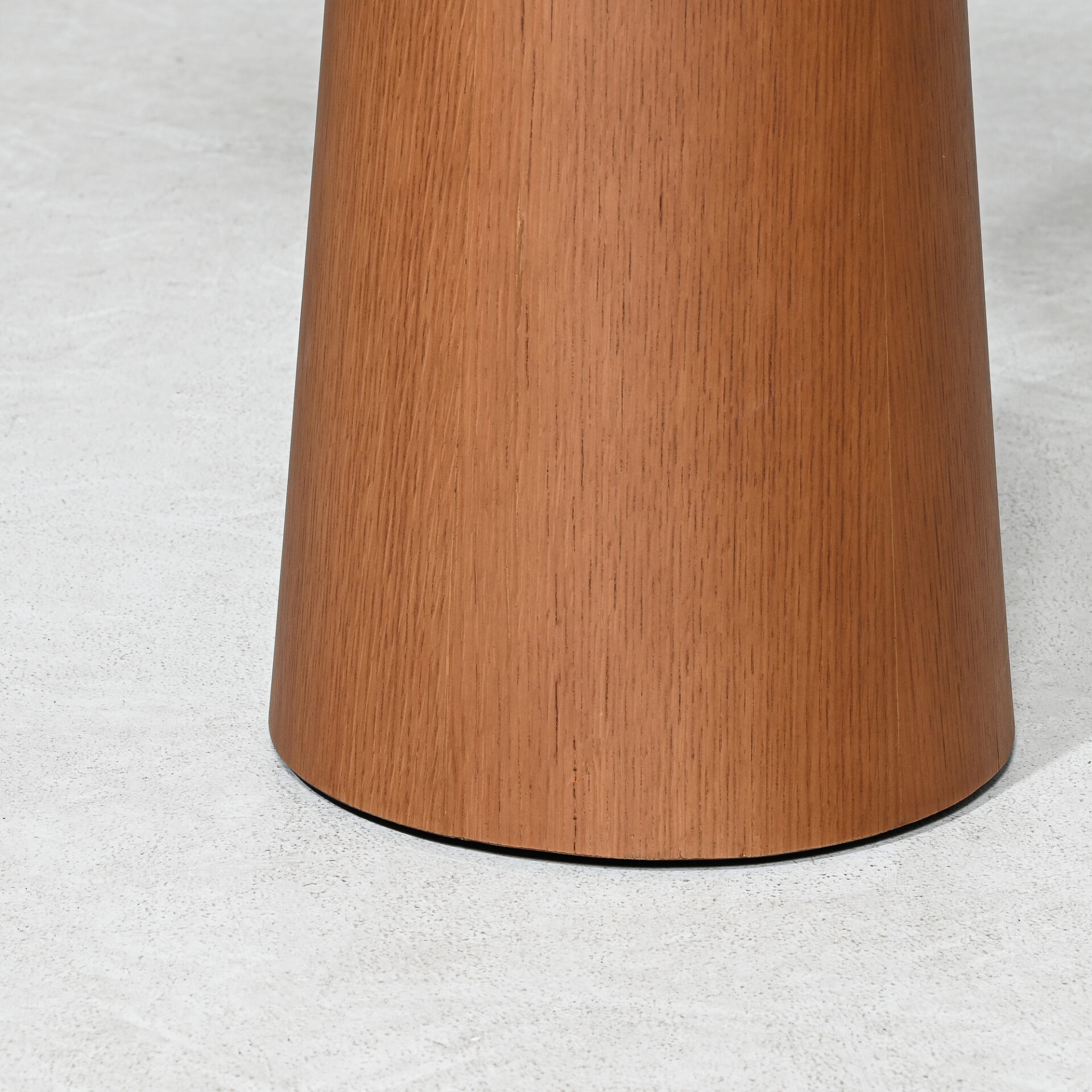 Round sandstone wood side table