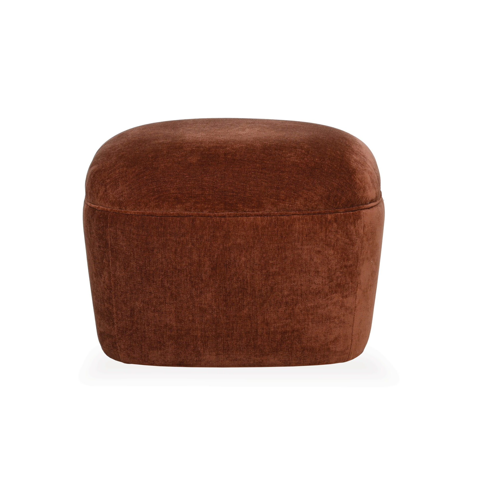 Rounded square brick ottoman